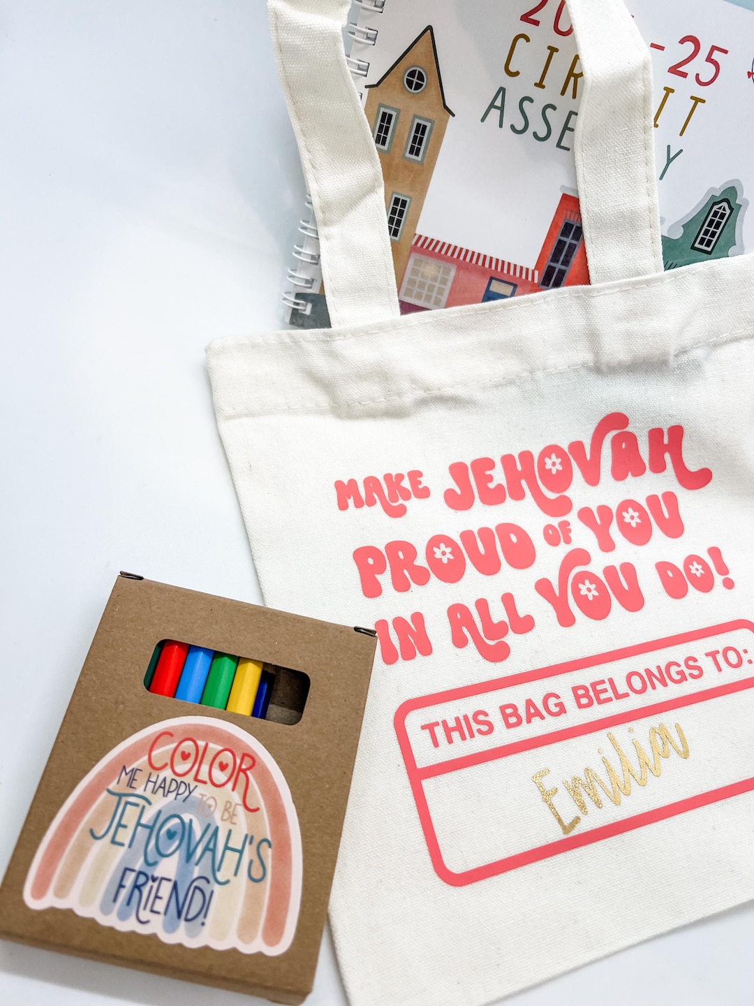 JW Kids Canvas Tote – Meeting, Assembly & Service Bag – Personalized ...