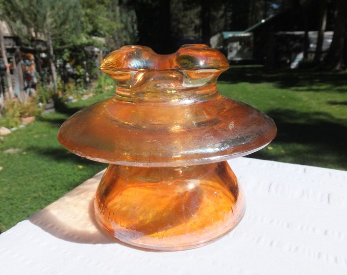 Carnival Glass Pyrex Glass Insulator - Collectible, Pretty Glass - Etsy