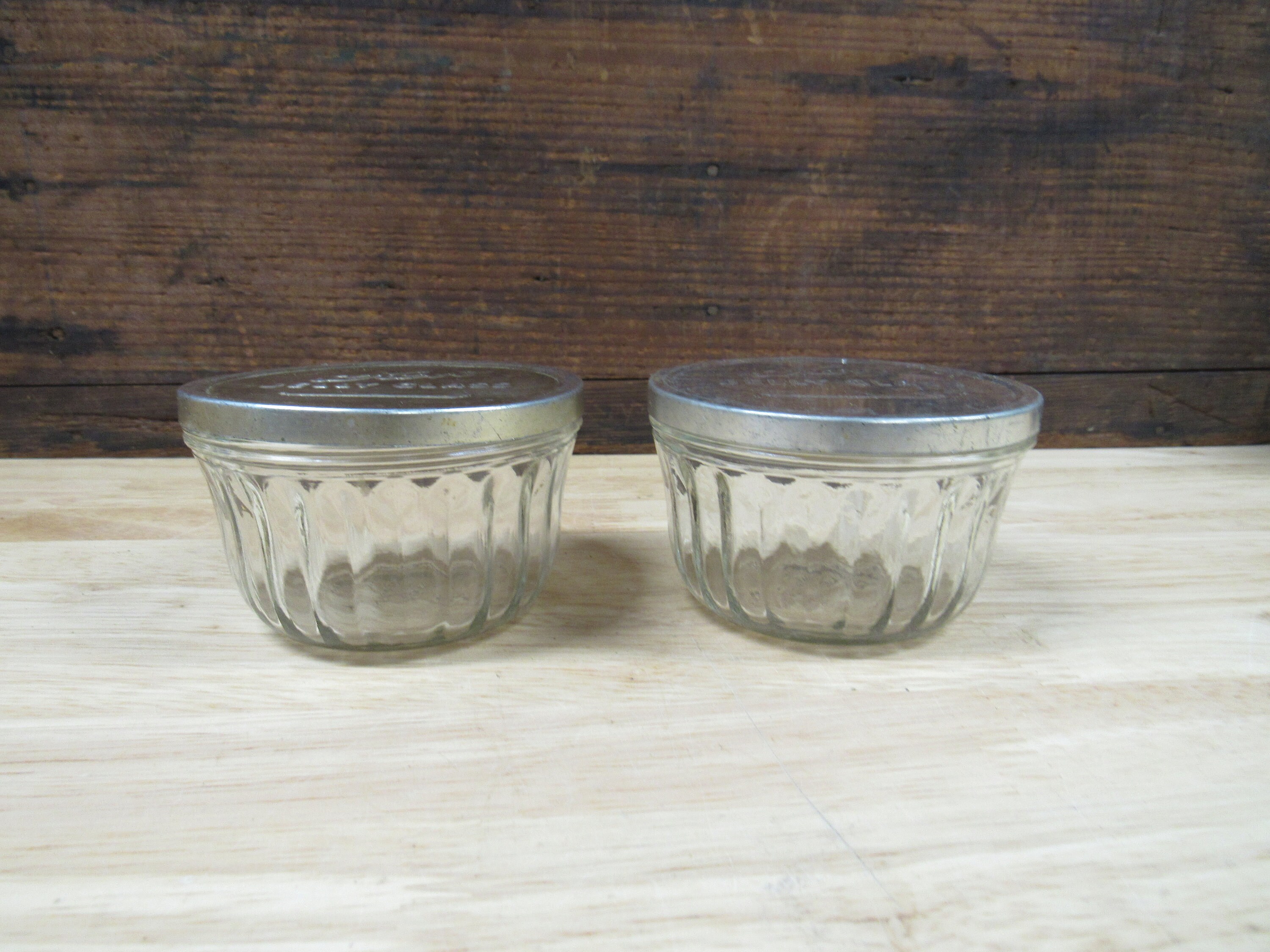 Kerr Jelly Glasses, 2 Kerr Jelly Glasses With Metal Kerr Lids - Etsy