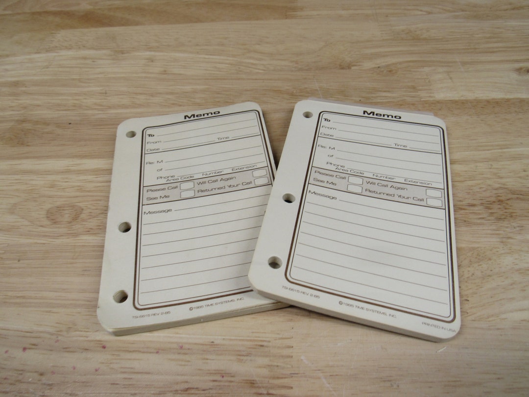 Paper Message Pad, Memo Phone Message Pads, Vintage Office Supply - Etsy