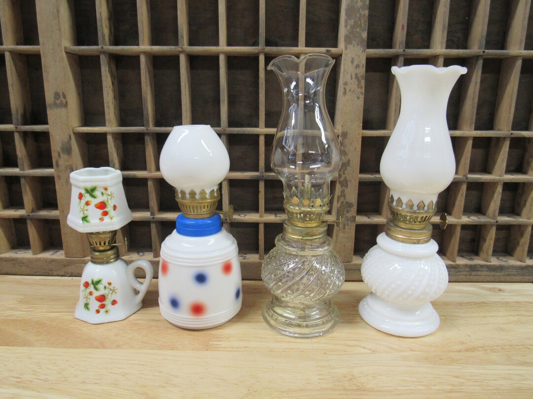 Miniature Oil Lamps, Miniature Ceramic or Glass Oil Lamps, Miniature ...