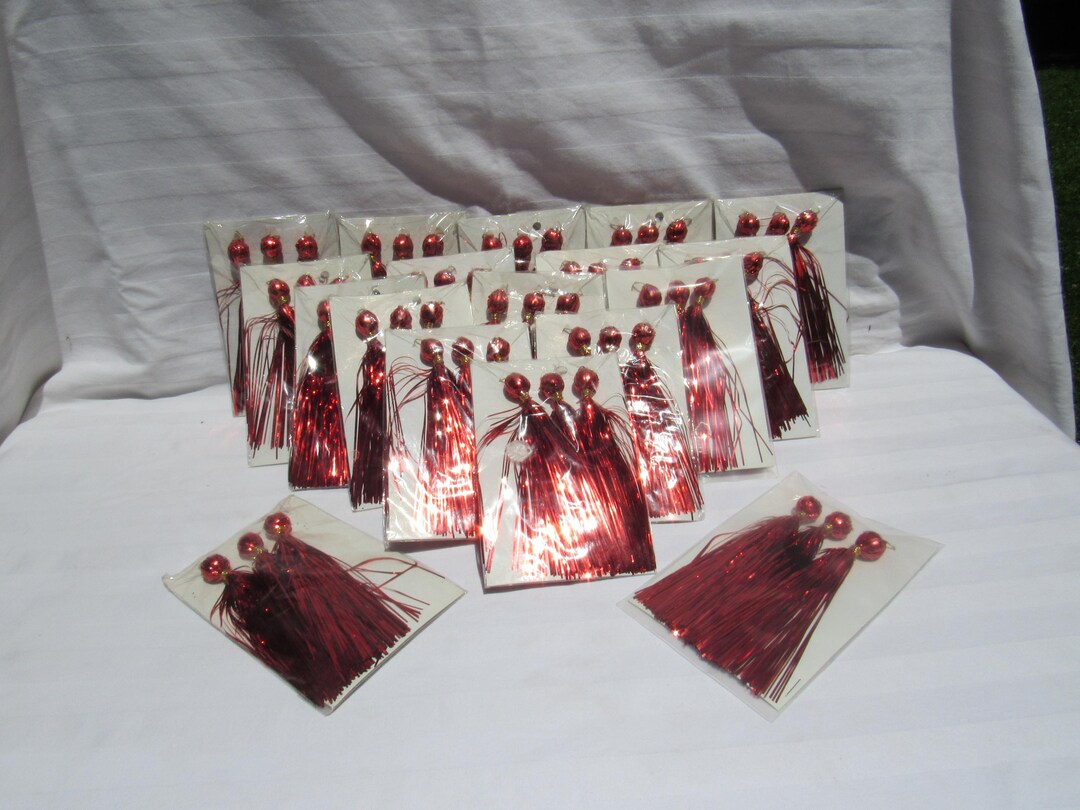 Red Mylar Tassles, 2 Packs of SSCO NEW in Original Packages RED Mylar ...