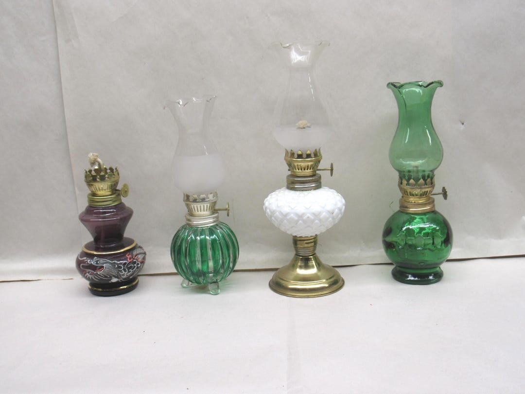 Miniature Oil Lamp, Choose From 4 Different Miniature Glass Oil Lamps ...