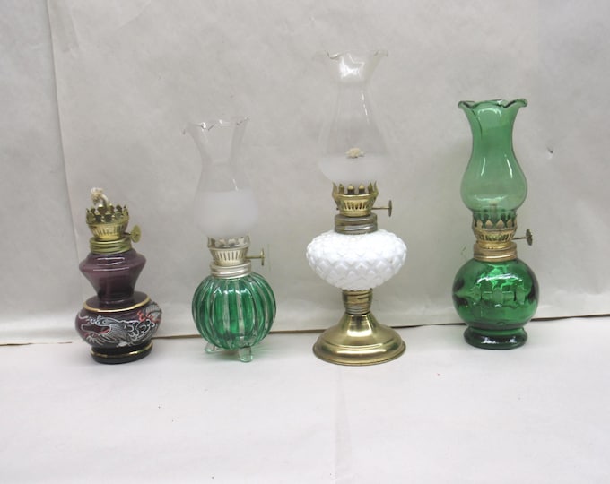 Miniature Oil Lamp, Choose From 4 Different Miniature Glass Oil Lamps ...
