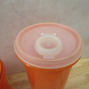 Orange Tupperware Containers, 3 Orange Tupperware Beverage Containers ...