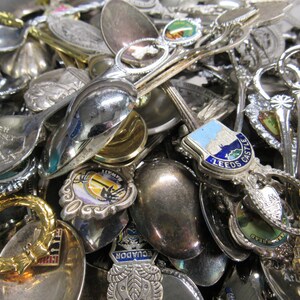 50 Souvenir Spoons, Variety Grab Bag Allotment of 50 Collectible ...