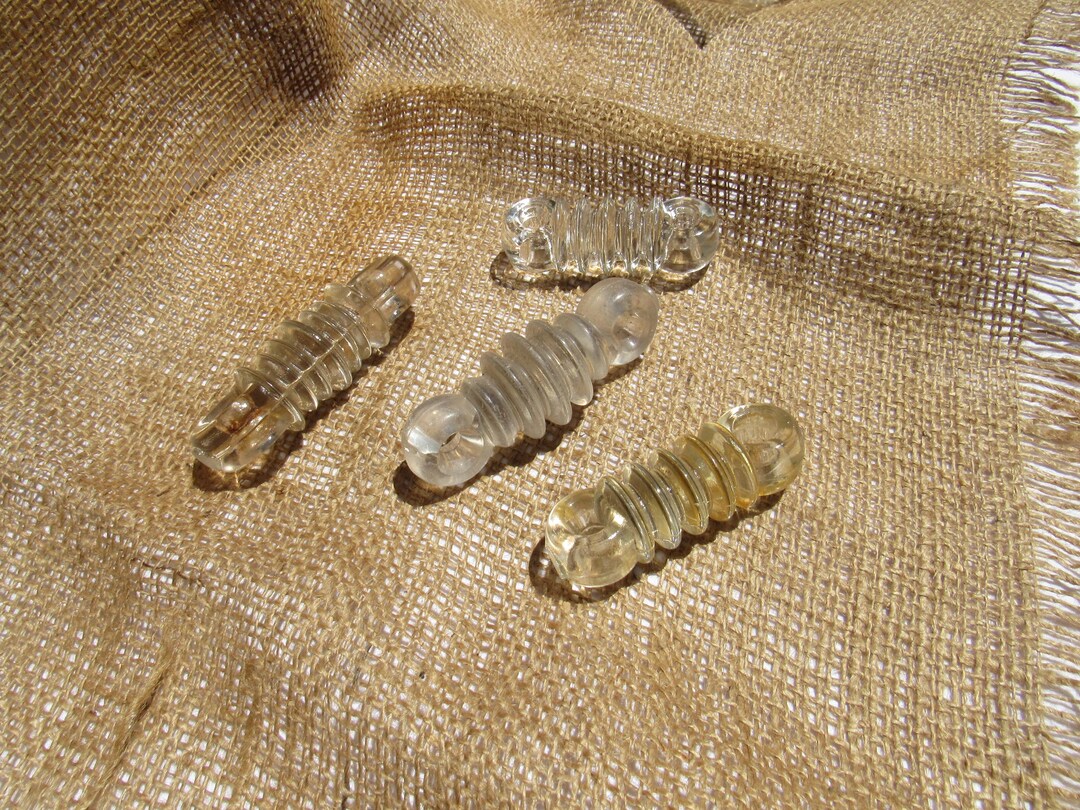 Glass Radio Strains, 4 Clear Glass Radio Strains, Small Clear Glass ...