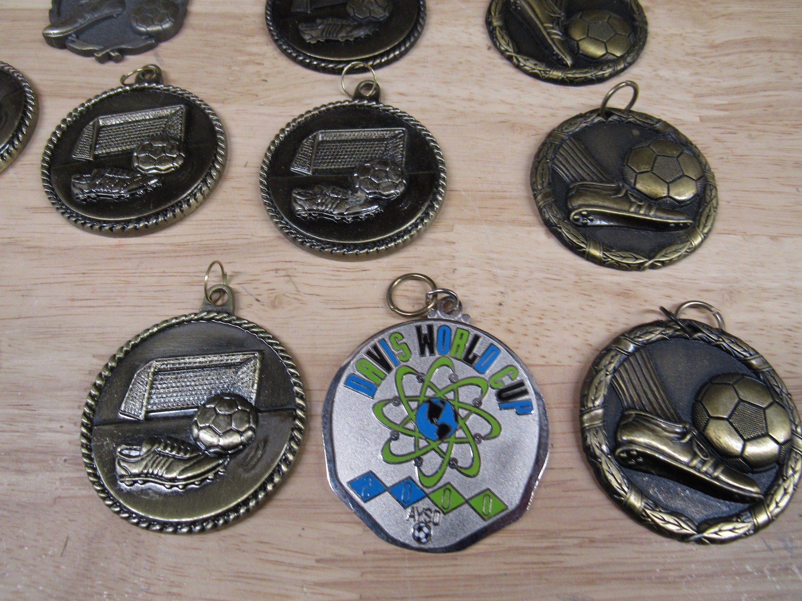 Metal Sports Medals, 21 Vintage Kids Metal Medals, Diving Medal, Soccer ...
