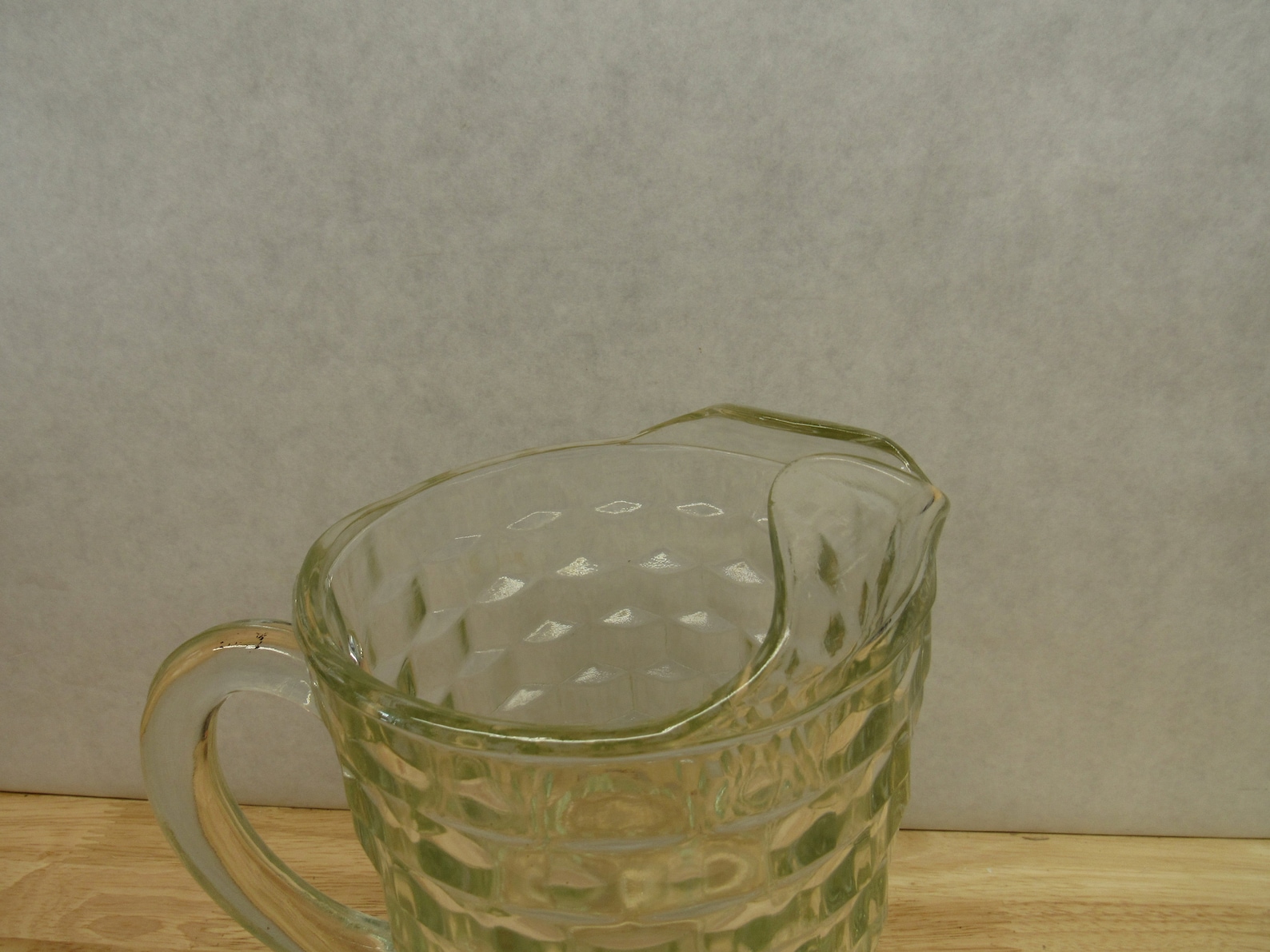 Indiana Glass Pitcher, Whitehall Clear Glass Diamond Cut Pitcher - Etsy
