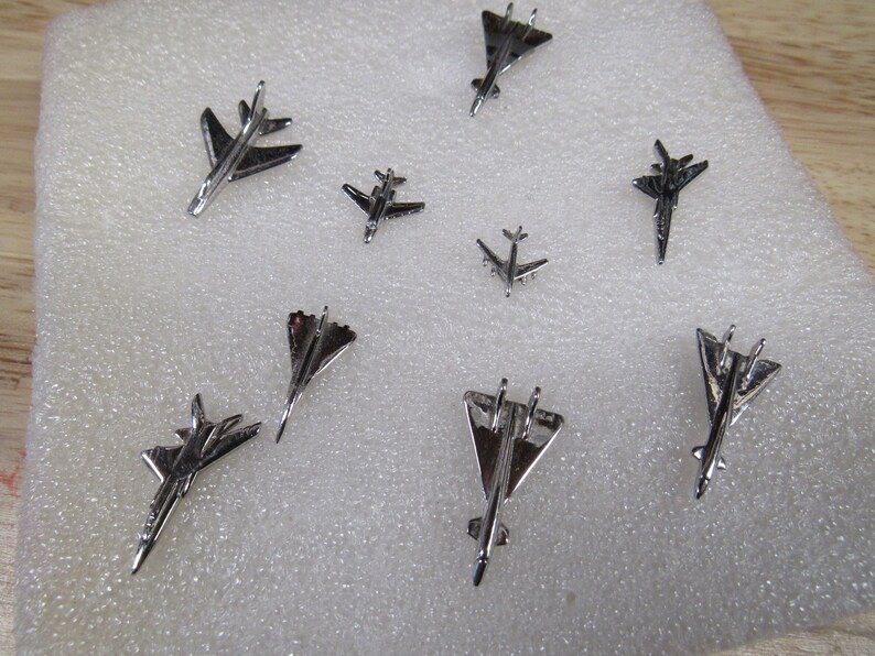 Jet Airplane Pins, 9 Airplane Jet Pins, 9 Metal Airplane Jet Pins - Etsy