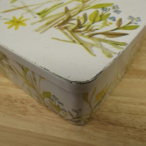 Decorative Storage Tin, Large Square Tin With Floral Design - Etsy