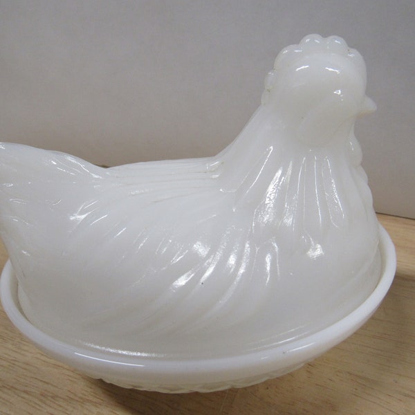 Milk Glass Chicken - Etsy