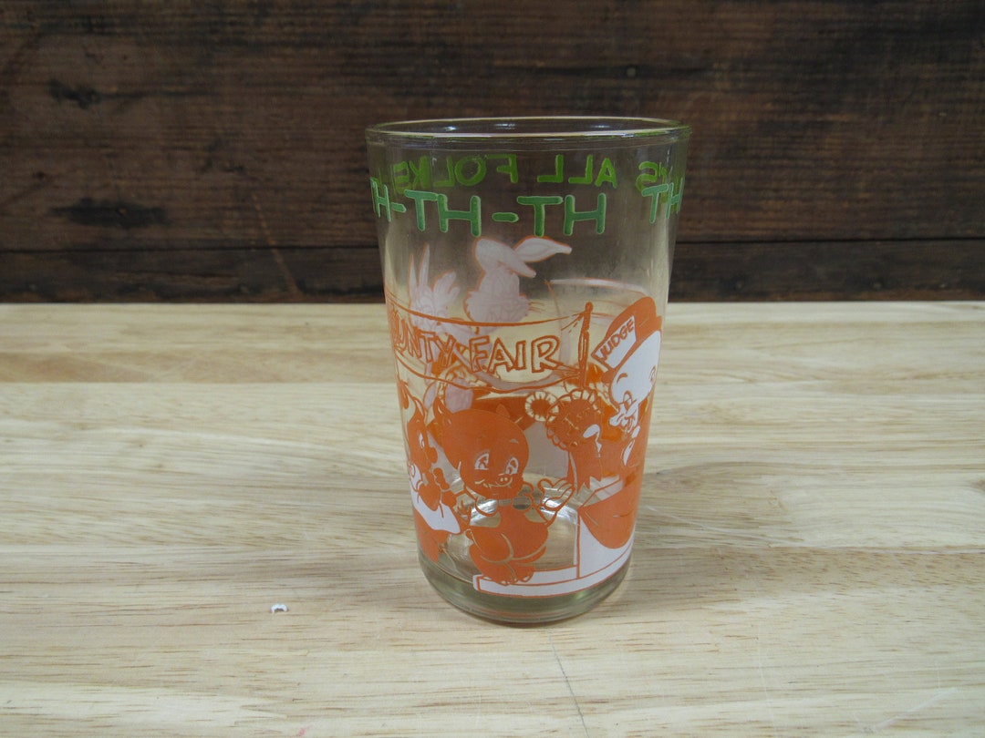 Elmer Fud Glass, Orange Elmer Fud Jelly Jar Glass - Etsy