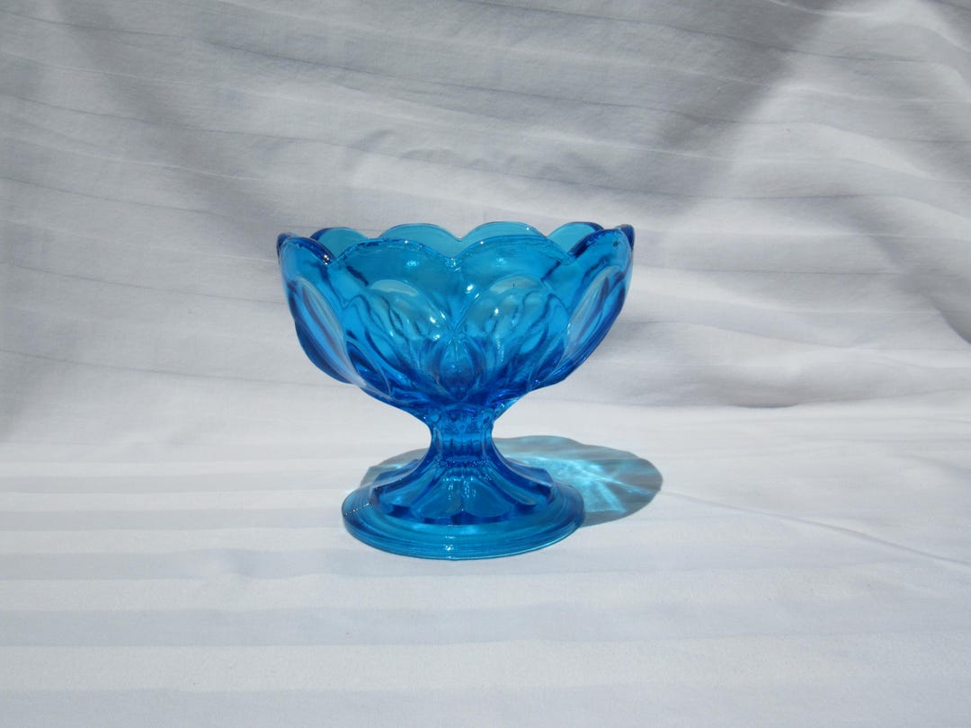 Blue Candy Dish, Sapphire Blue Pedestal Dish, Sapphire Blue Pedestal ...