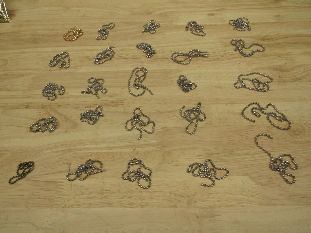 Assorted Ball Chains, 25 Pieces of Metal Crafting Ball Chain - Etsy