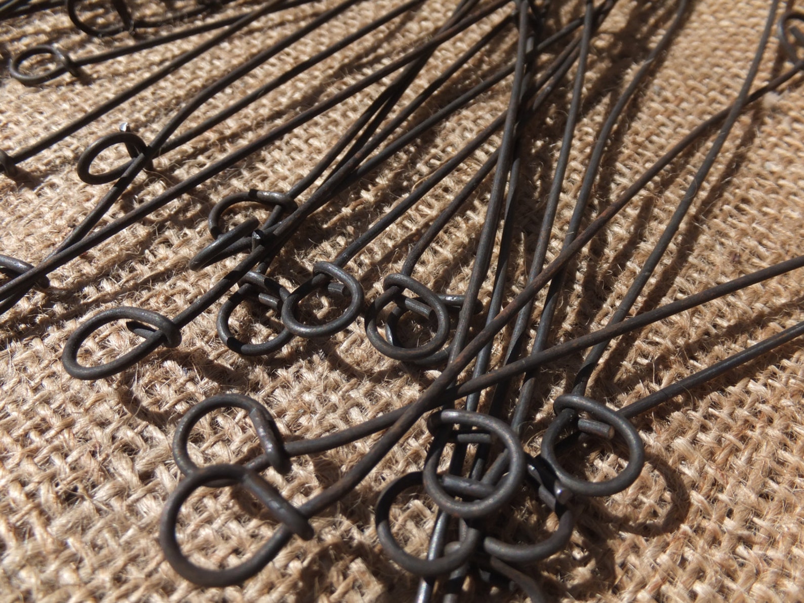 Wires With Loops, 50 Twisted Wire With Looped Ends, Choose Your Size 6 ...
