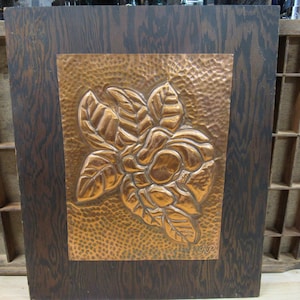 Hammered Copper Flower, Mounted Handmade Copper Flower - Etsy