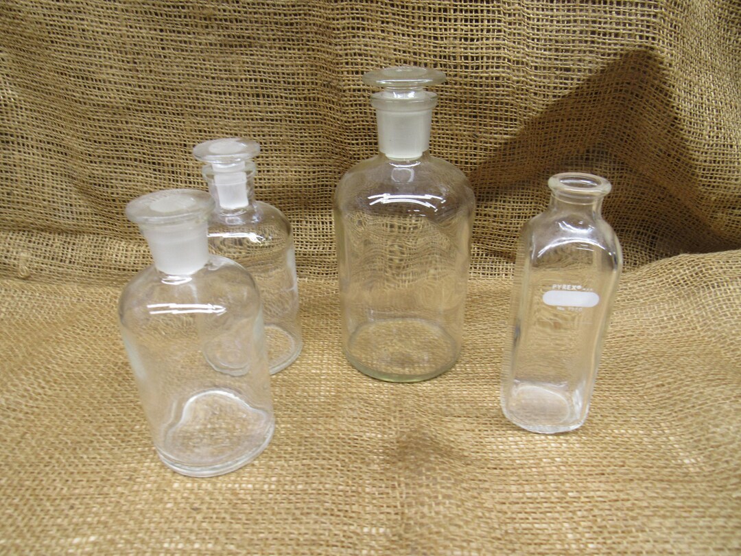 Clear Pyrex Bottles, Choose Your Clear Pyrex Lab Bottle, Clear Pyrex ...