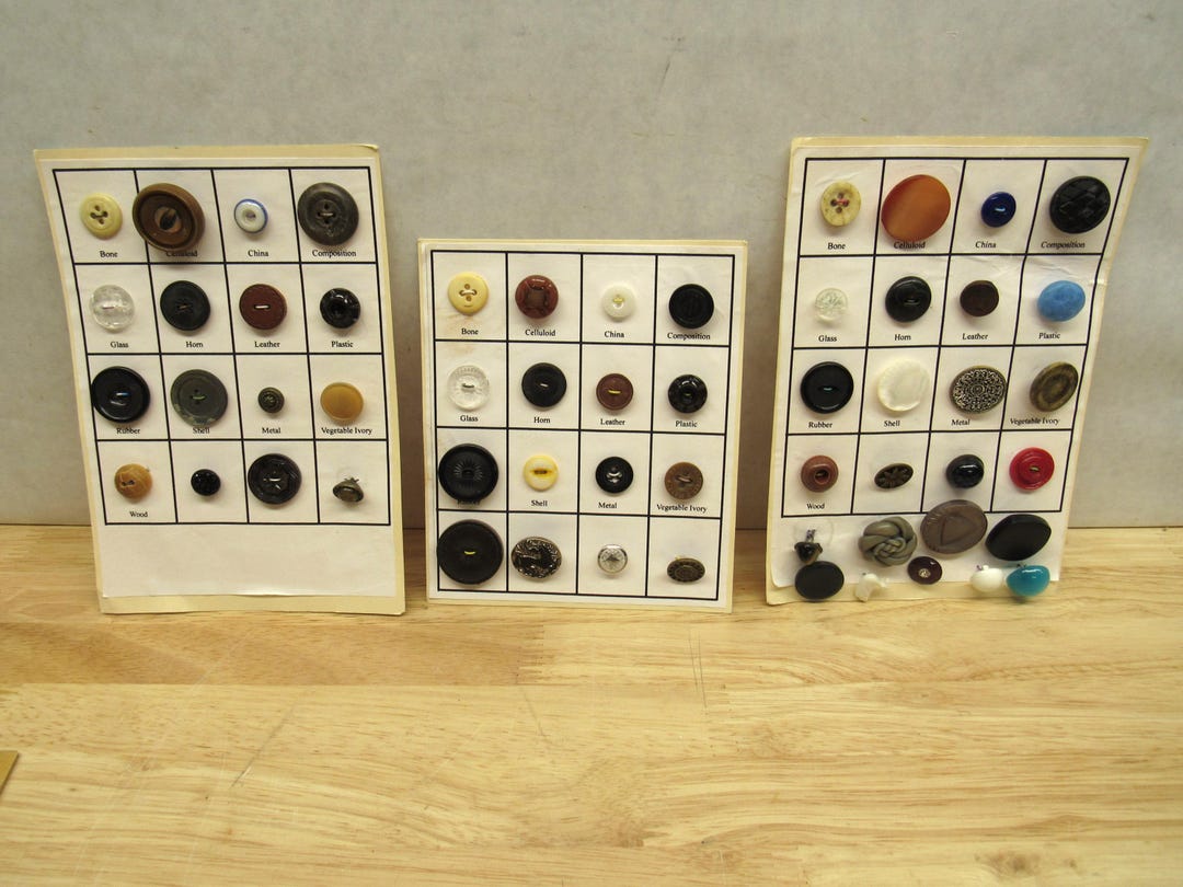 Button Identification Cards, 3 Different Button Identification ...