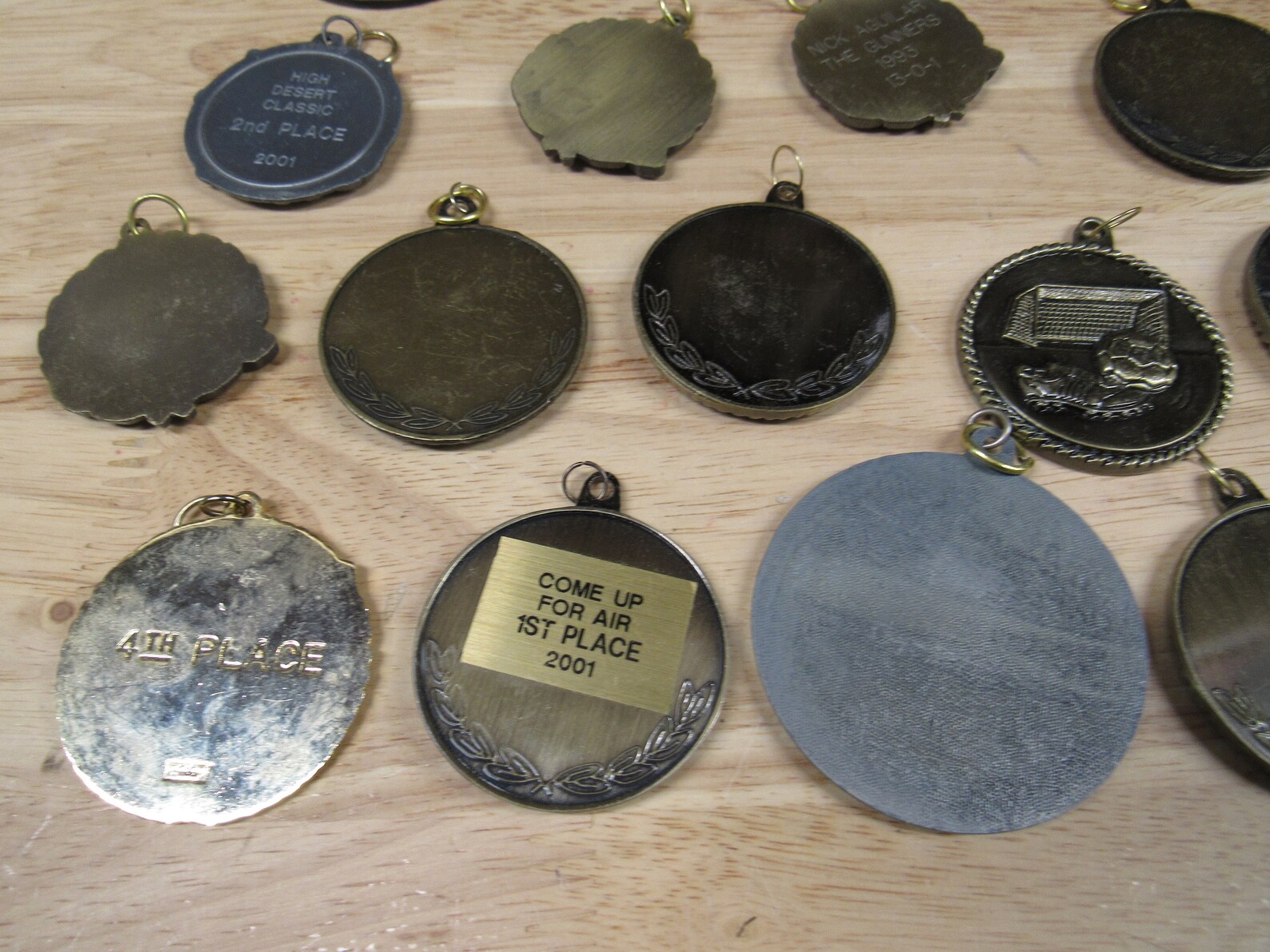 Metal Sports Medals, 21 Vintage Kids Metal Medals, Diving Medal, Soccer ...