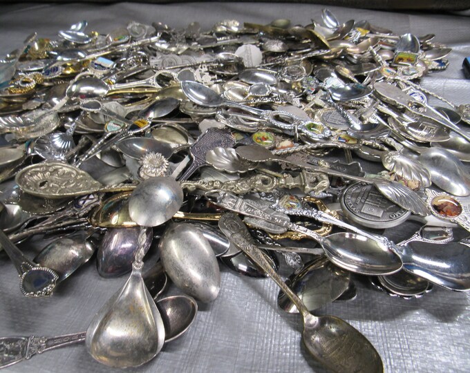 50 Souvenir Spoons, Variety Grab Bag Allotment of 50 Collectible ...