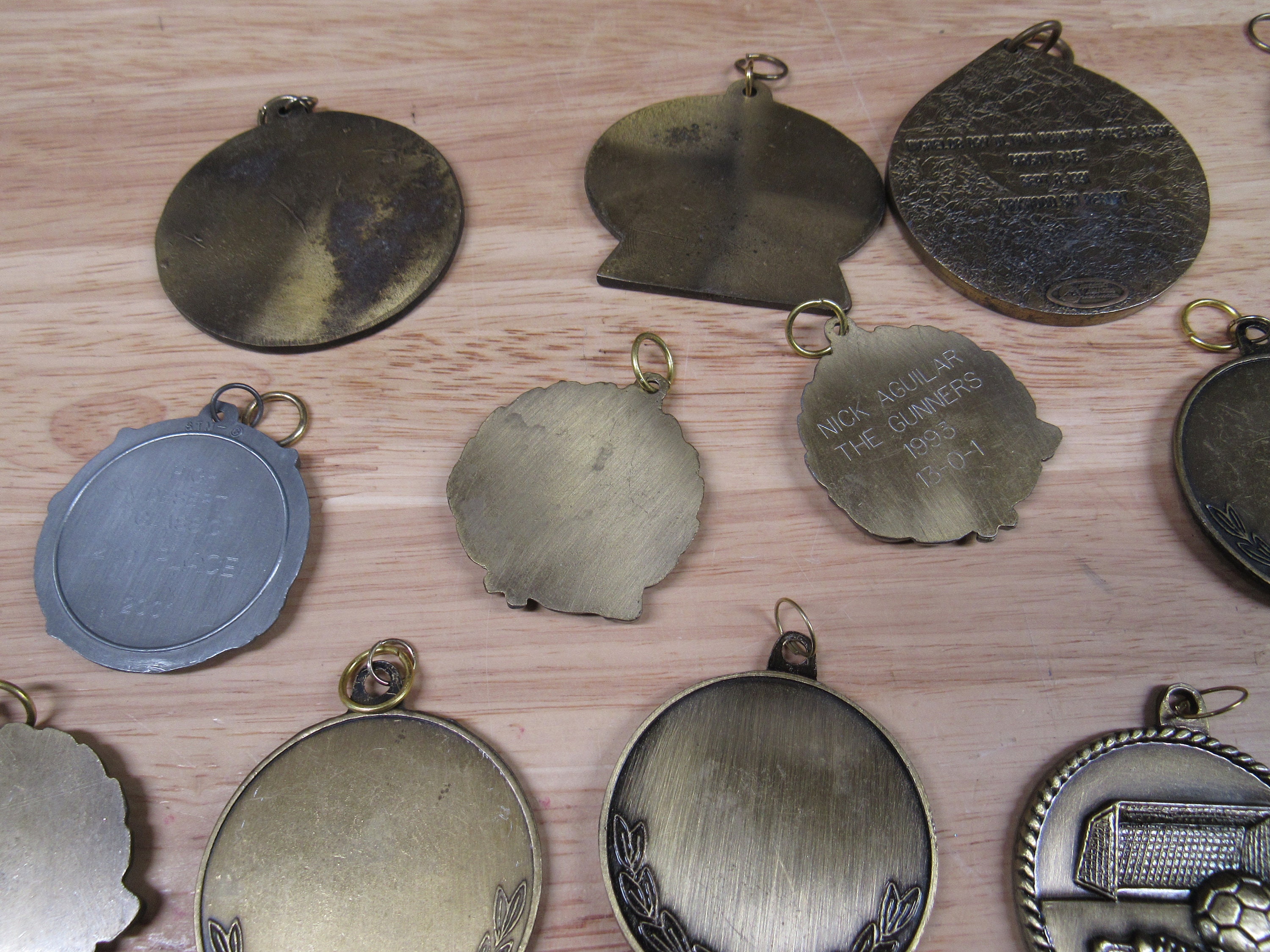 Metal Sports Medals, 21 Vintage Kids Metal Medals, Diving Medal, Soccer ...