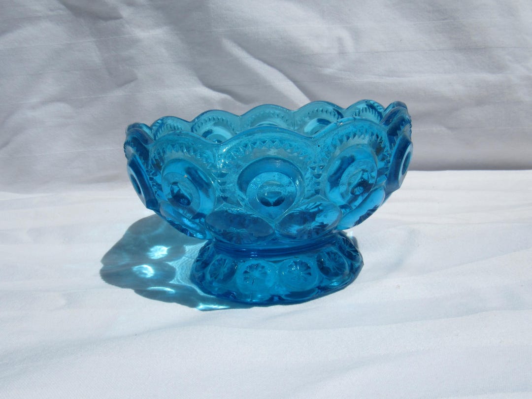 Blue Candy Dish, Sapphire Blue Moons and Stars L.E. Smith Candy Dish - Etsy