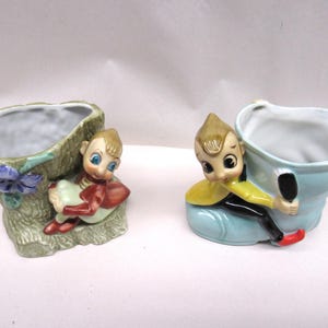 Ceramic Elf Planters, Choose From Elf on Shoe OR Elf Hugging the Tree ...