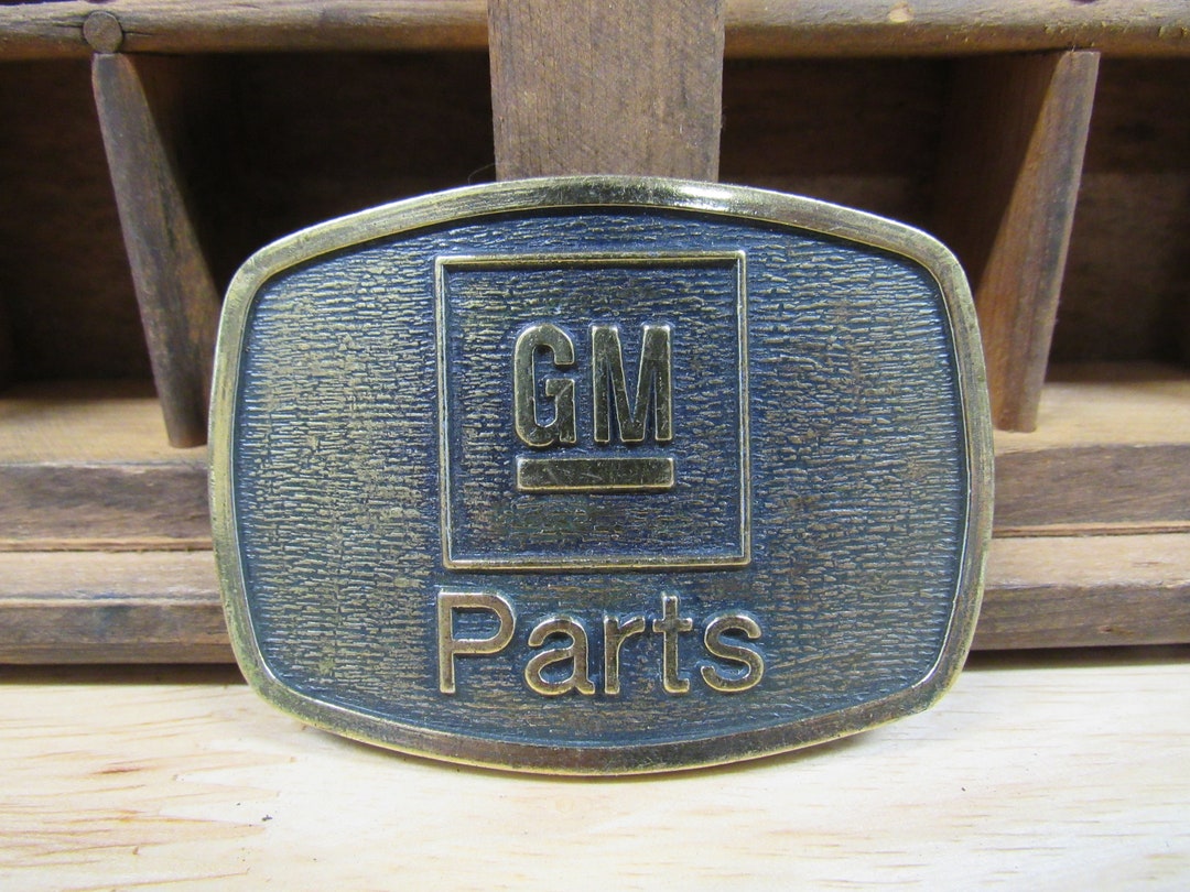 GM Parts Buckle, GM Parts Belt Buckle, Brass General Motors Parts Belt ...