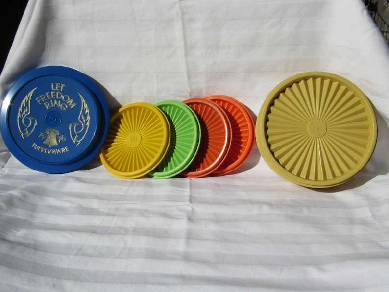 Tupperware Accordian Lids, Tupperware Let Freedom Ring Lid, Choose Your ...