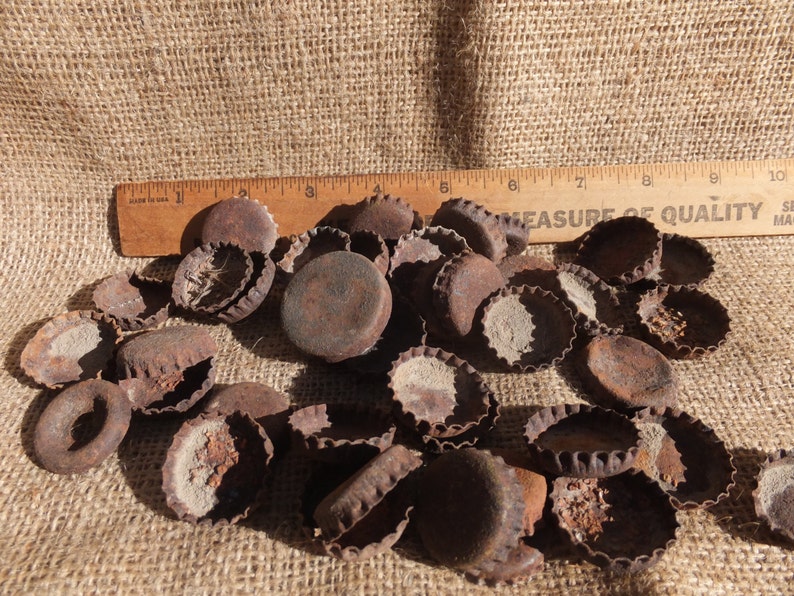 Rusty Bottle Caps Awesome Rusty Ol' Bottle Caps-craft | Etsy