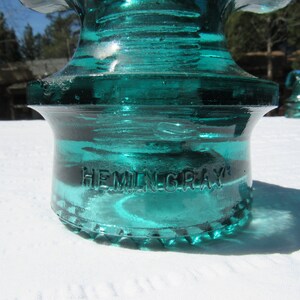 Mickey Mouse Insulator, Aqua Glass Mickey Mouse Hemingray Glass ...