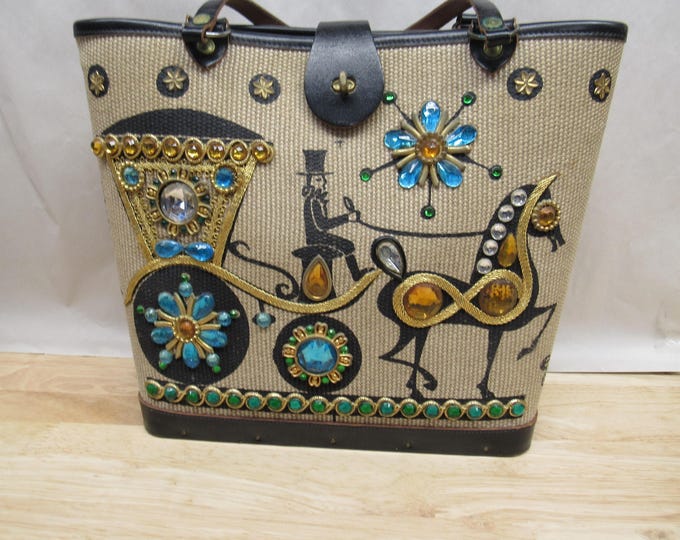 Enid Collins Purse, Jeweled Carriage Design Enid Collins Purse, Collins ...