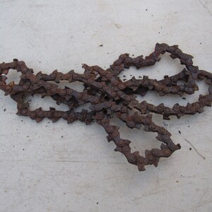 Rusty Chainsaw Chains, 2 Rusty Industrial Chainsaw Chains, Heavy Duty ...