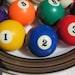 Pool Balls, 6 Bright and Colorful Solid Color and Striped Pool Balls - Etsy