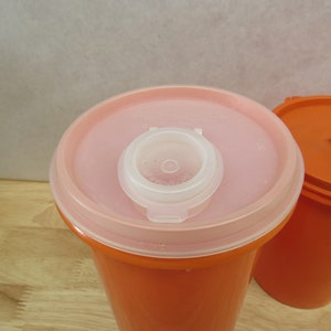 Orange Tupperware Containers, 3 Orange Tupperware Beverage Containers ...