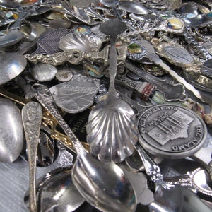 50 Souvenir Spoons, Variety Grab Bag Allotment of 50 Collectible ...
