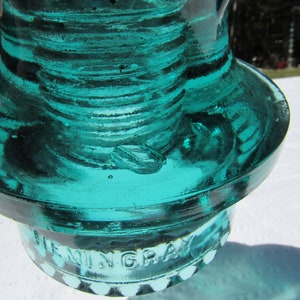 Mickey Mouse Insulator, Aqua Glass Mickey Mouse Hemingray Glass ...