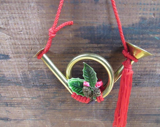 Horn Christmas Ornament, Musical Christmas Ornament, Christmas Around ...