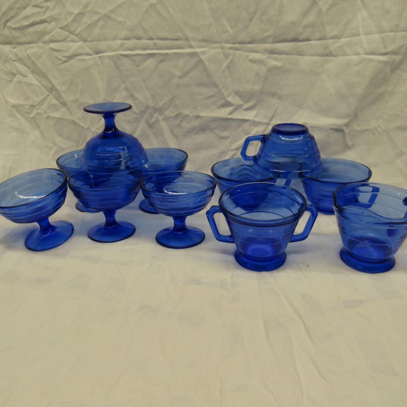 Hazel Atlas Cobalt Plates - Etsy