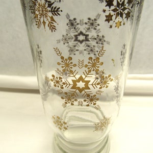 Decorative Apothecary Jar, Gold/teal Flying Doves OR Gold Snowflakes ...