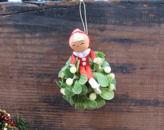 Plastic Mistletoe Ball, Pixie on a Plastic Mistletoe Ball - Etsy
