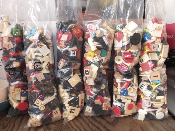 Assorted Game Pieces Game Pieces Plastic Wood - Etsy