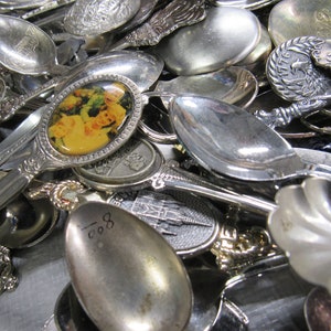 50 Souvenir Spoons, Variety Grab Bag Allotment of 50 Collectible ...