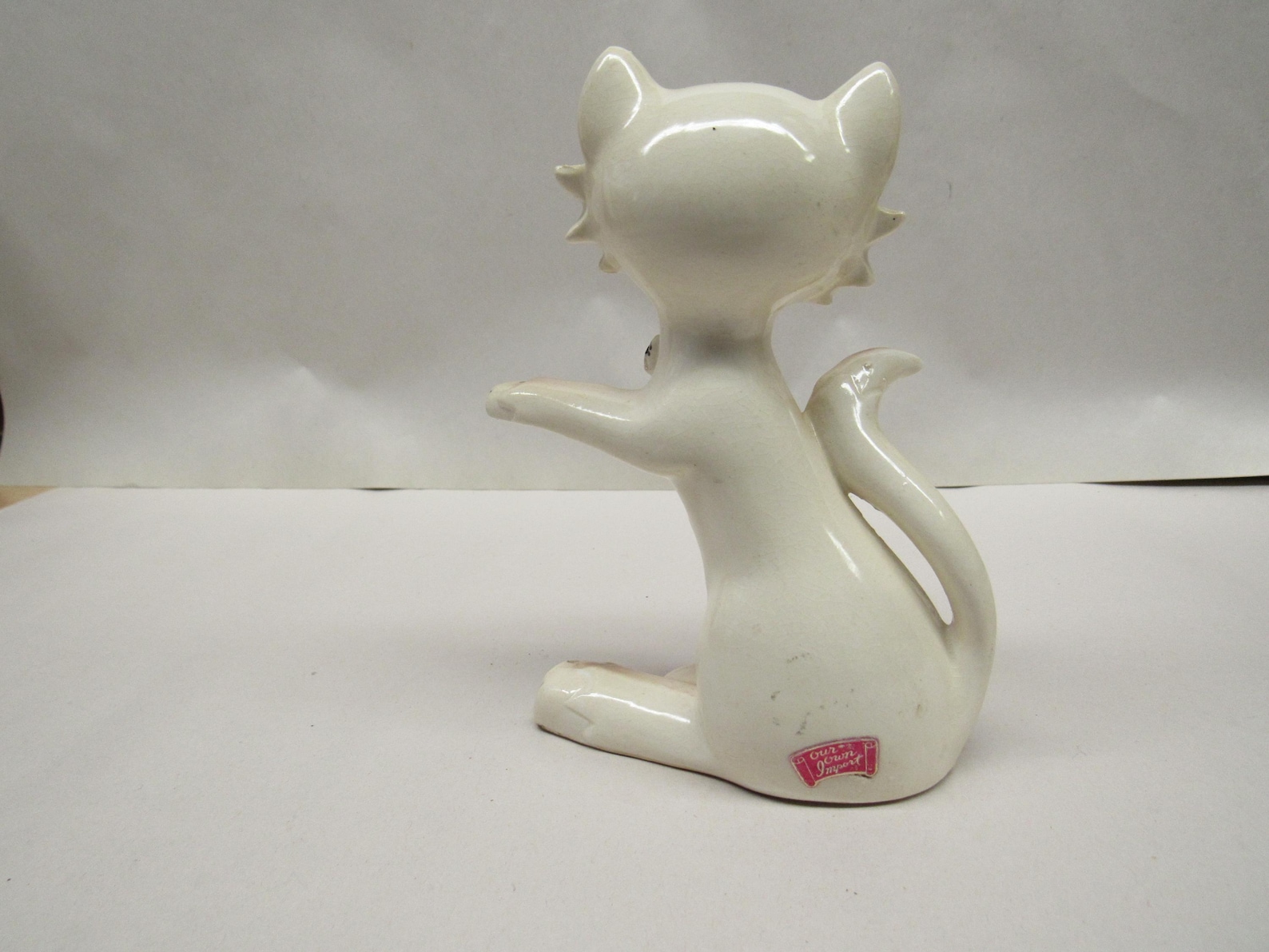 Ceramic Cat Figurine, Ceramic Cat Figurine With Built in Tape Measure ...