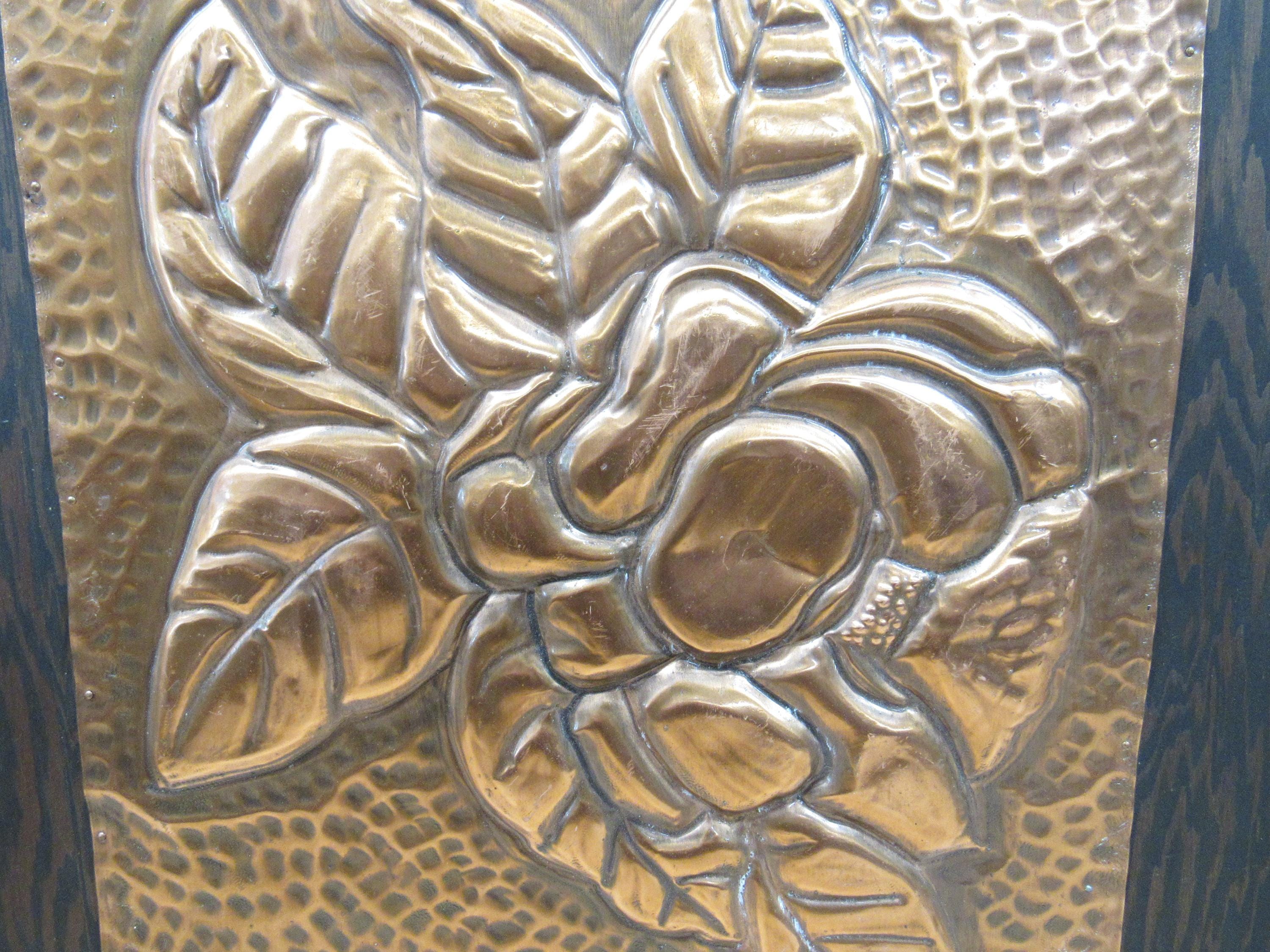 Hammered Copper Flower, Mounted Handmade Copper Flower - Etsy