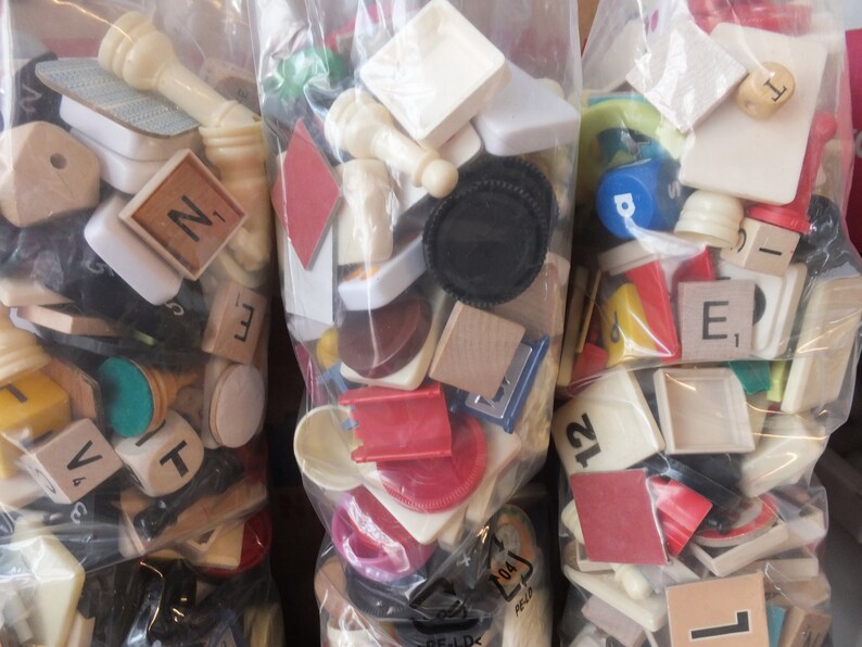 Assorted Game Pieces Game Pieces Plastic Wood - Etsy