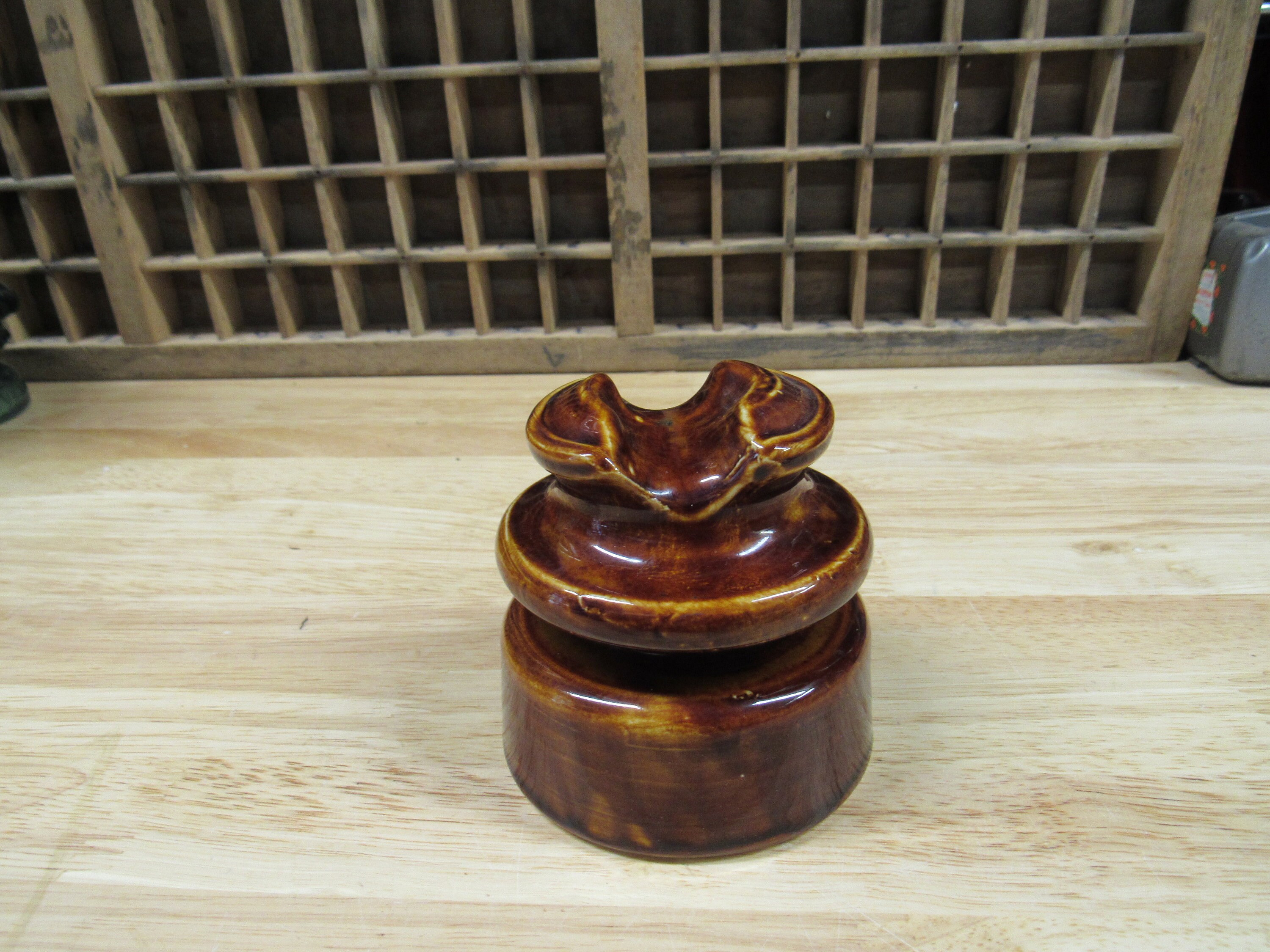 Locke Porcelain Insulator, Locke High Topper Brown Porcelain Insulator ...