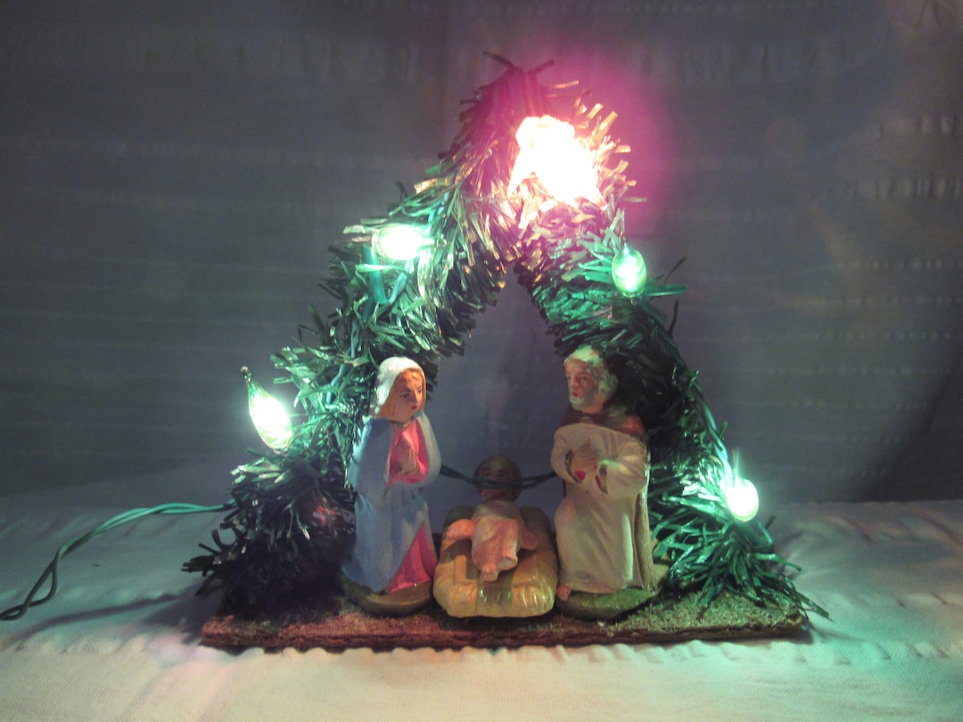 Lighted Nativity Set, Beautiful Lighted Wood Nativity Scene - Etsy