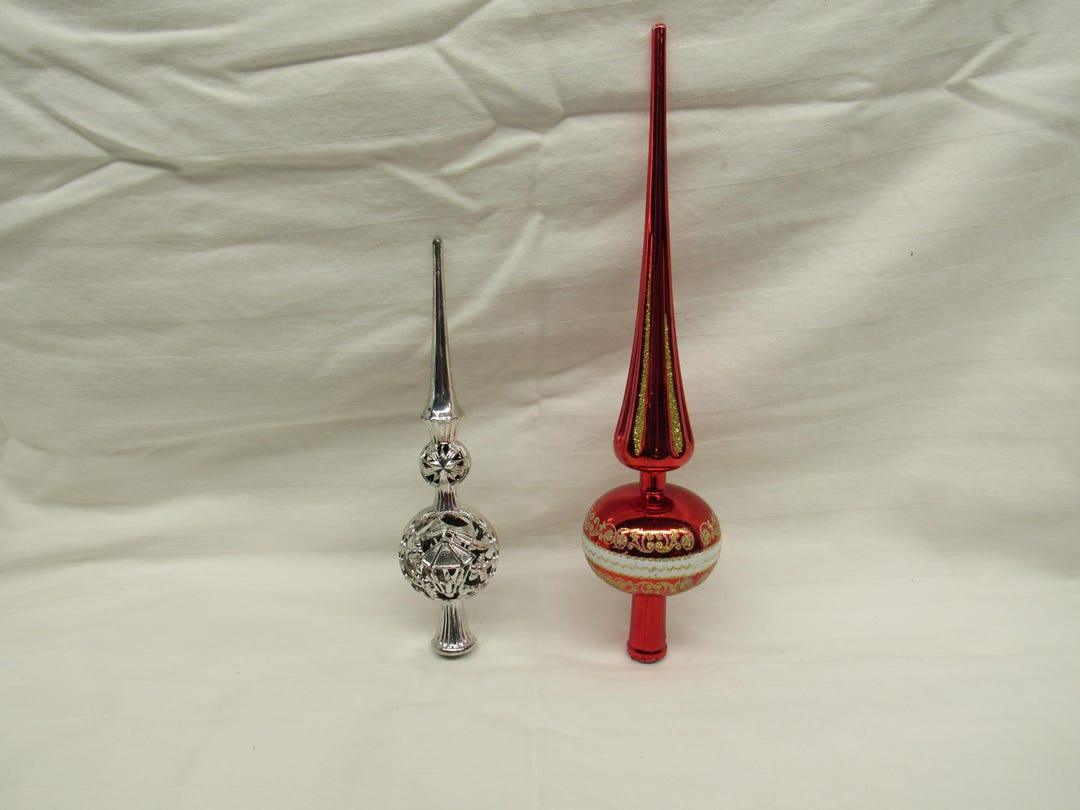 Plastic Tree Toppers, Choose Your Beautiful Silver or Red Plastic Tree ...